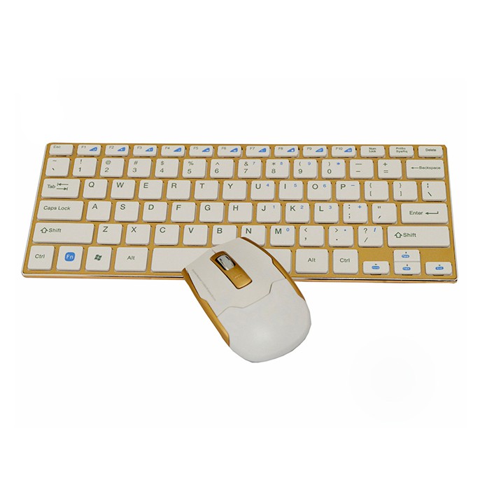 Gold 2.4GHz Slim Wireless Keyboard and Mouse Combo | Shopee Philippines