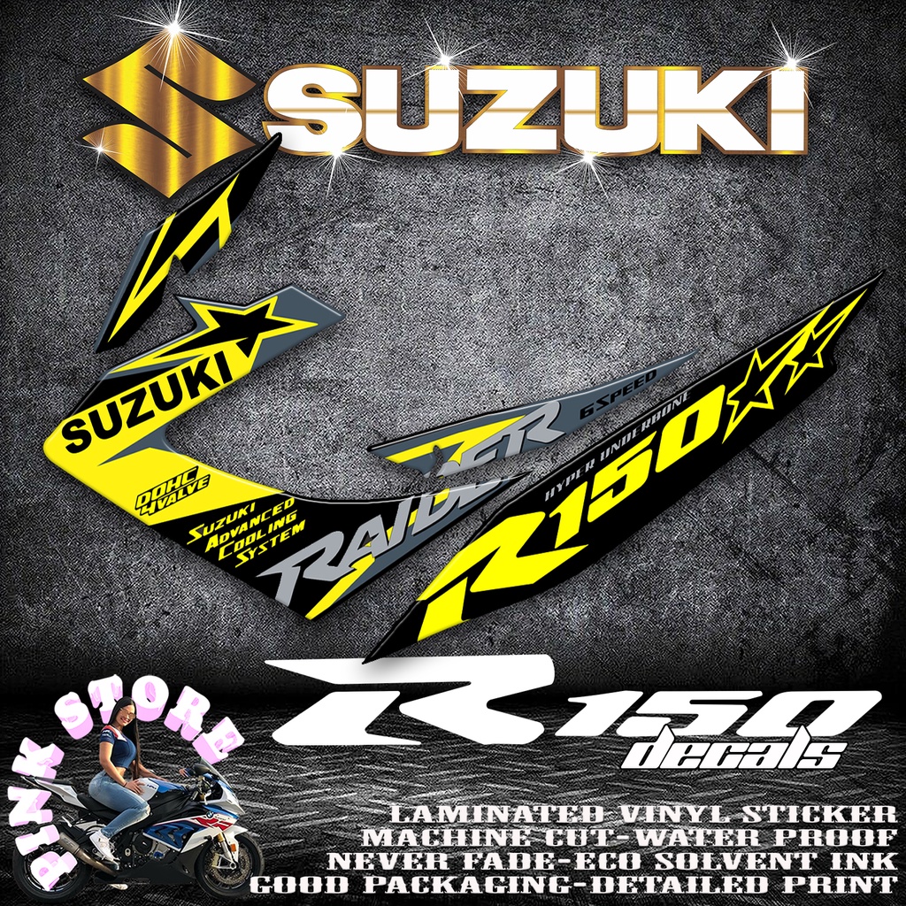 Suzuki Raider 150 carb stock sticker decals | Shopee Philippines