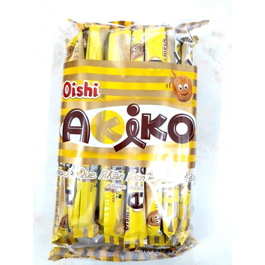 Akiko Oishi Snack Sticks Custard Flavor 160g Pack (20 sticks x 8g ...