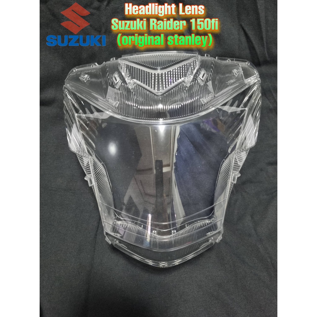 Headlight lens for suzuki raider 150 fi (original stanley) | Shopee ...