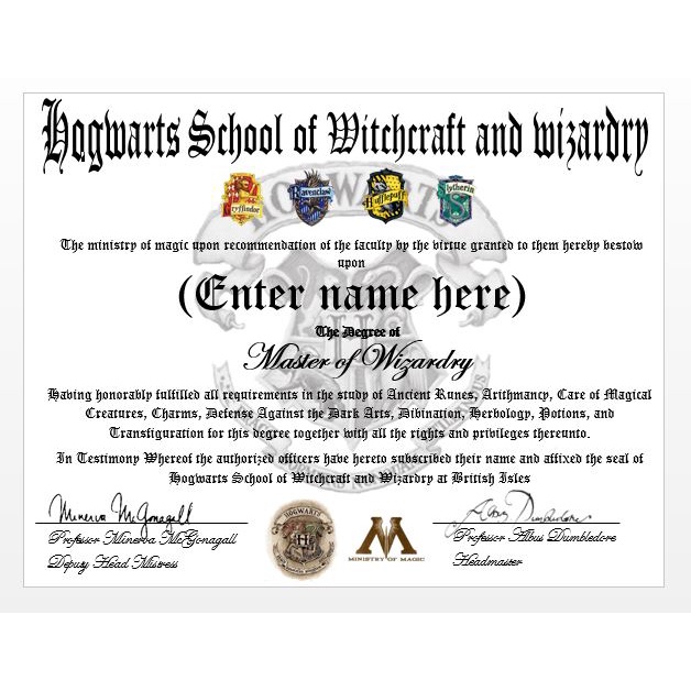 Harry Potter Collection: Customized Hogwarts Diploma | Shopee Philippines