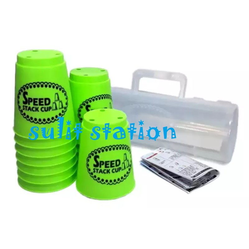 QUICK SPEED STACKING STACK UP HIGH CUPS cup with CARRY BAG FAMILY FUN ...
