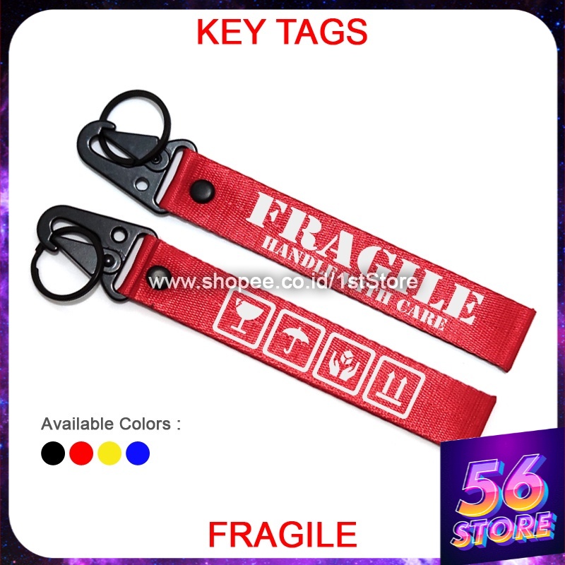 GANTUNGAN FRAGILE HANDLE KEYCHAIN WITH CARE KEYCHAIN MOTORCYCLE CAR ...