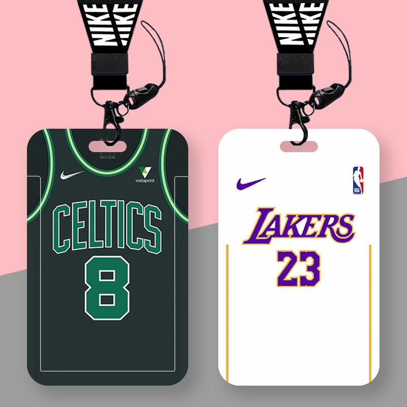 NBA Star Uniform Student ID Card Holder Hanging Lanyard Work ID Card ...