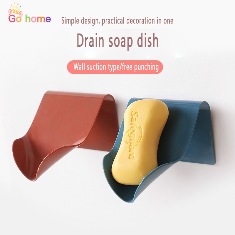 【G_HOME】Simple Asphalt Soap Box Wall Container Soap Dish Strong Non ...