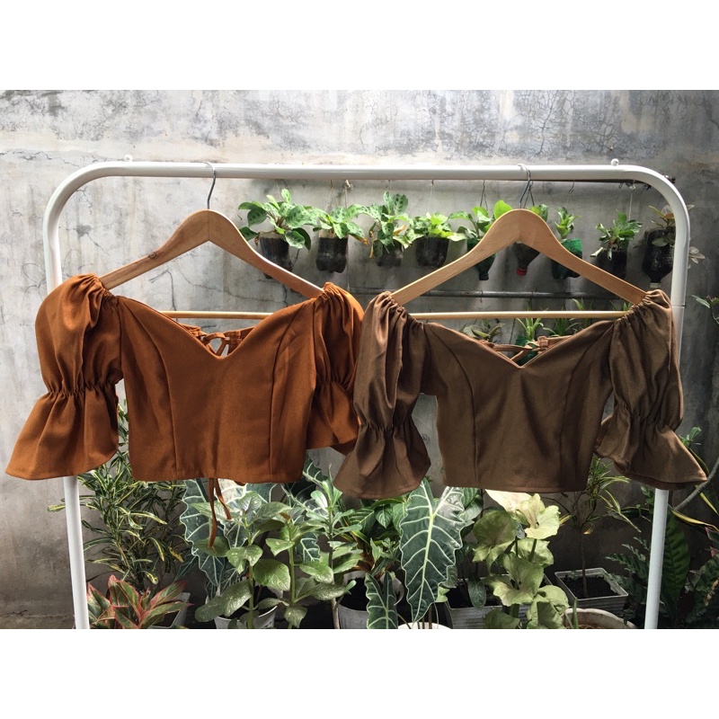 Cinched Top Puff sleeves (WOVEN FABRIC) | Shopee Philippines