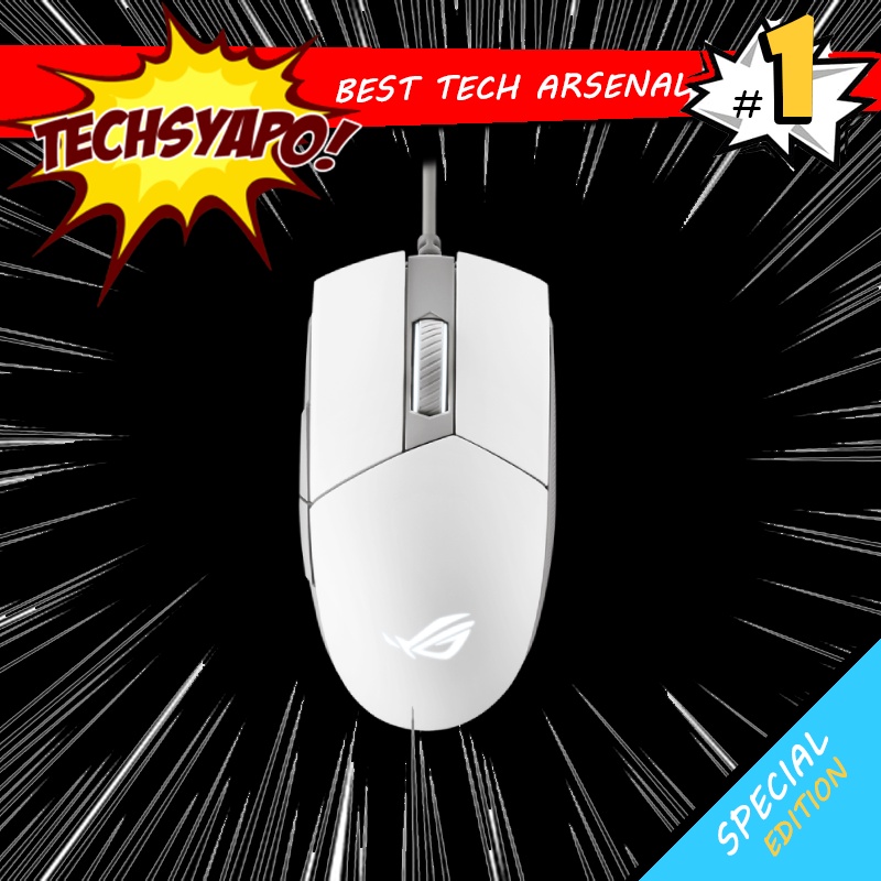 ASUS ROG STRIX IMPACT II MOONLIGHT WHITE OPTICAL GAMING MOUSE | Shopee ...