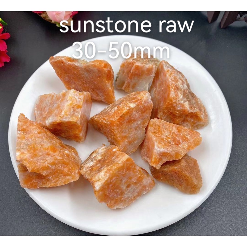 sunstone raw/tumbled stone/ natural crystal gemstone./stone/ good luck ...
