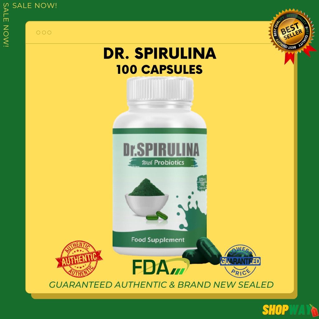 Doctor Spirulina Food Supplement with Probiotics 100 capsules for ...