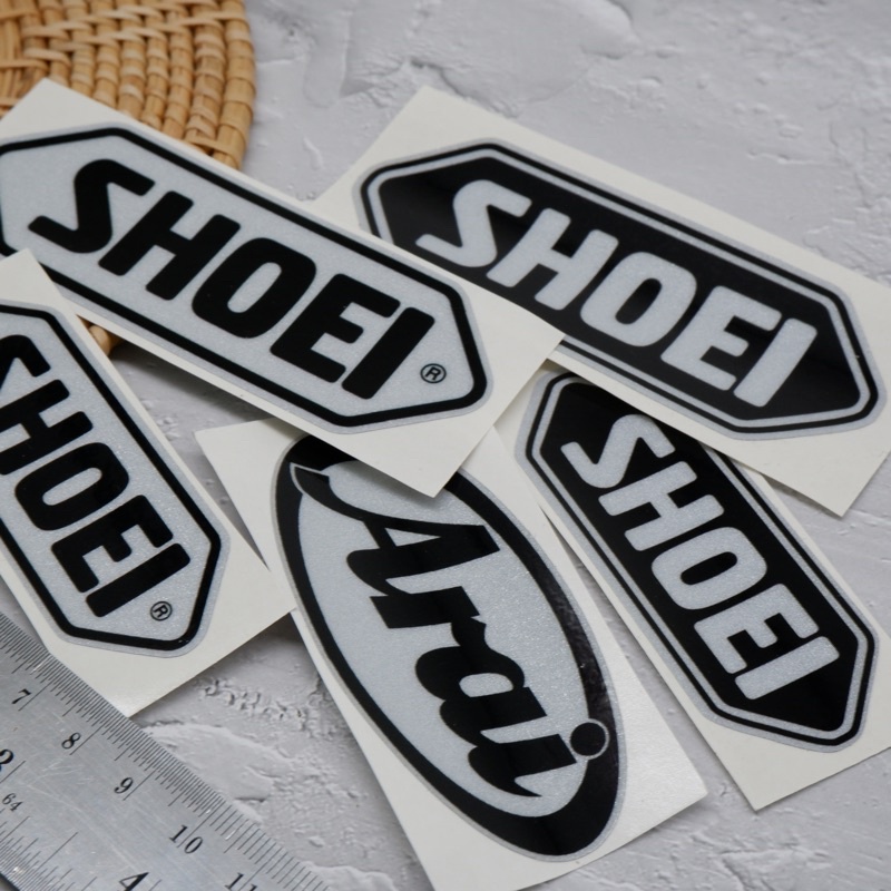 SHOEI ARAI Helmet Sticker (2 Sizes Small/Medium) 3m Reflective Stickers ...