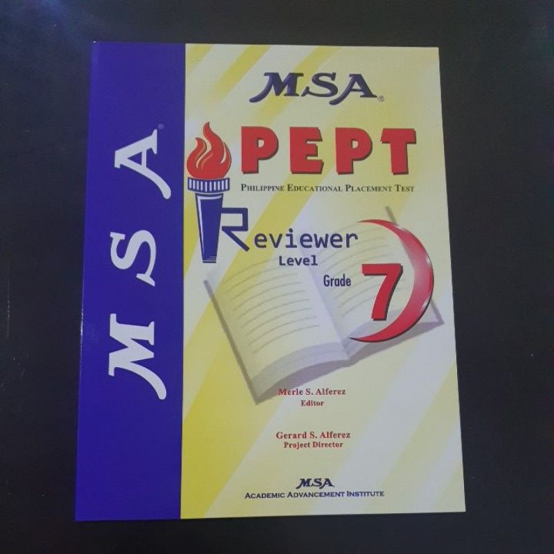MSA PEPT Reviewer Level Grade 7 By Alferez | Shopee Philippines