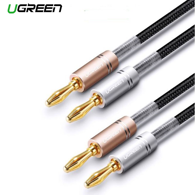 Ugreen 1M Speaker Cable With Gold Plated Banana Plug Connect Power ...
