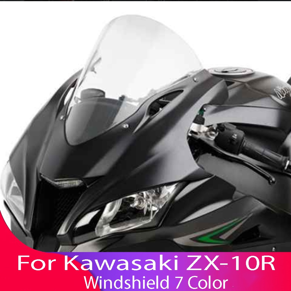 Double Bubble Windshield For Kawasaki Ninja ZX10R ZX-10R 2016 2017 2018 ABS Plastic Motorcycle ...