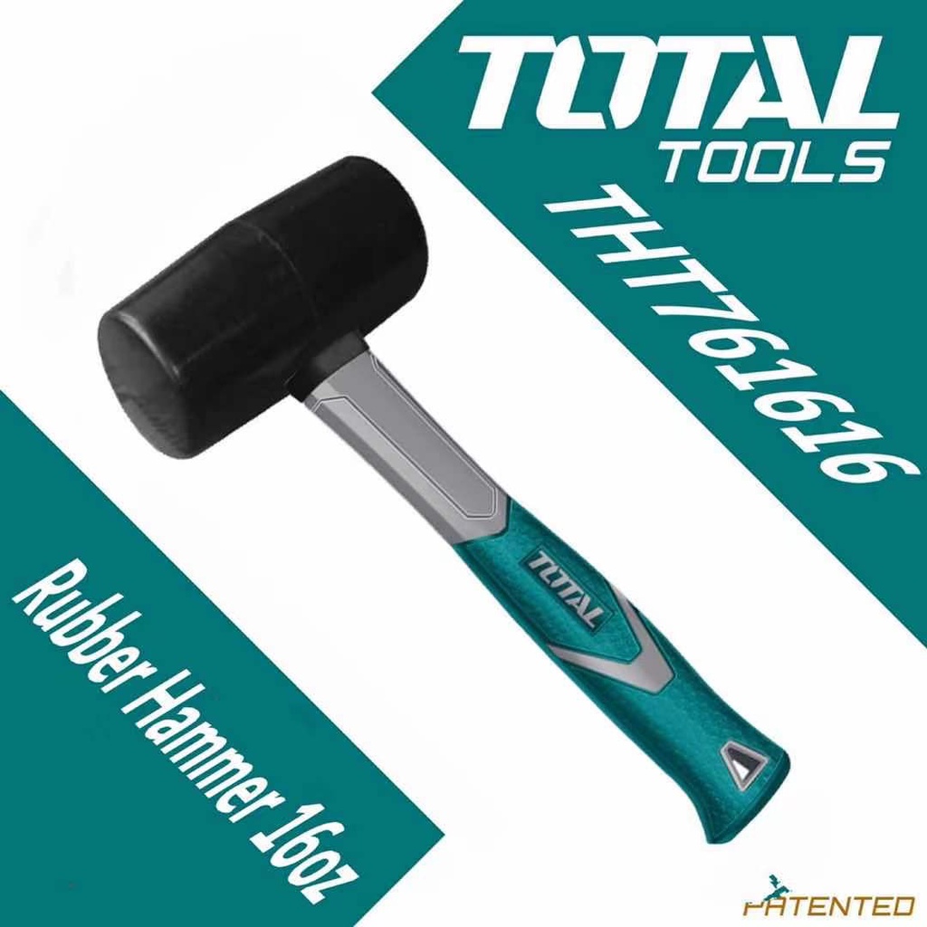 TOTAL Tools Rubber Hammer THT761616 Rubber Mallet 16oz | Shopee Philippines