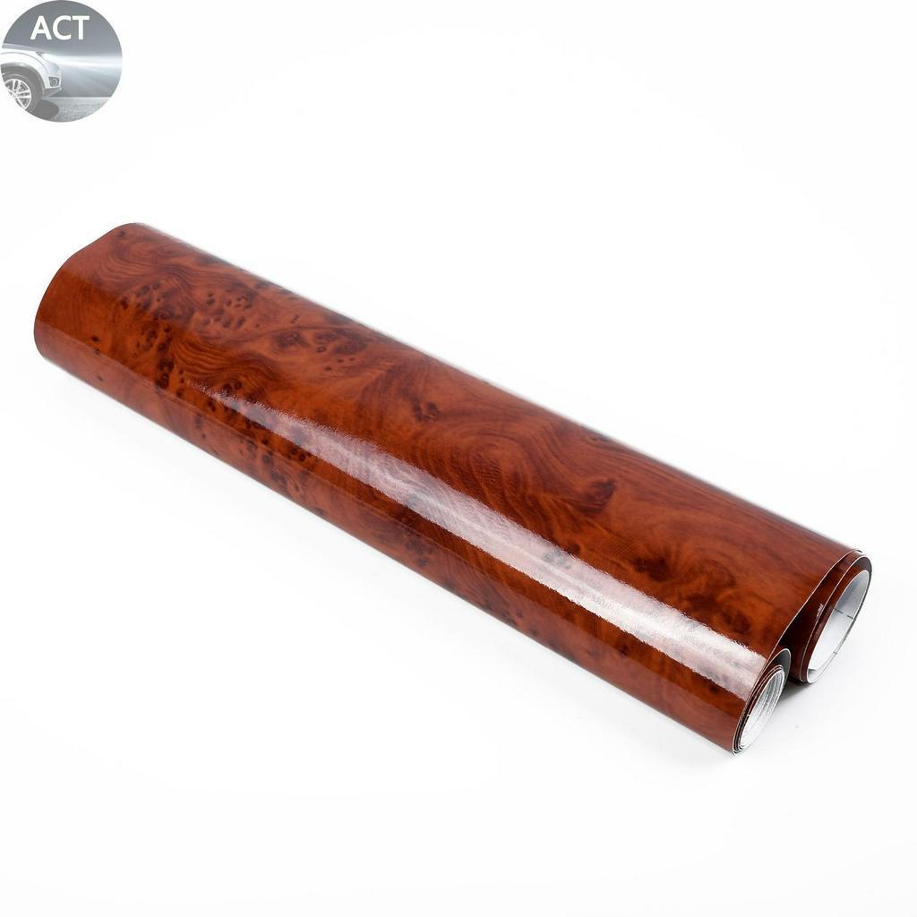 【ACT】Walnut Wood Grain Vinyl Wrap Car-Sticker Wrap Roll Film Adhesive ...