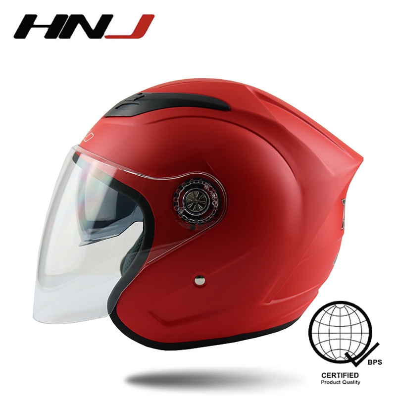 HNJ A4-003-D Half Face Dual Visor Helmet For Motorcycle With Icc ...