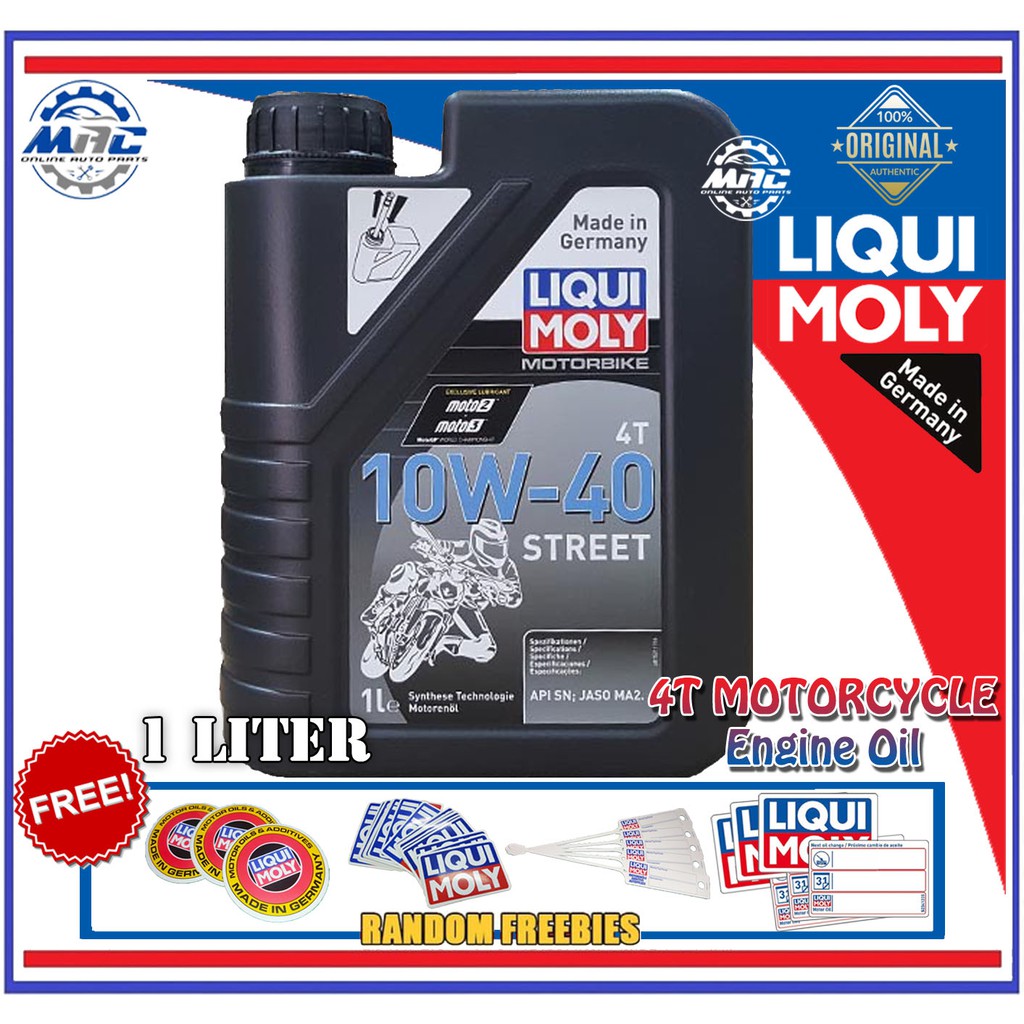 LIQUI MOLY 4T Street 10w-40 1 liter Motorcycle Engine Oil | Shopee Philippines