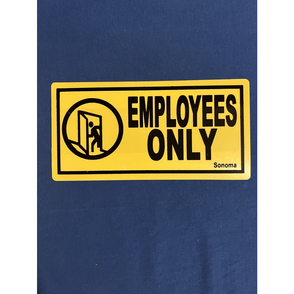 A-Mart High Impact Plastic Employees Only Signage 4 x 8 inches Signages ...