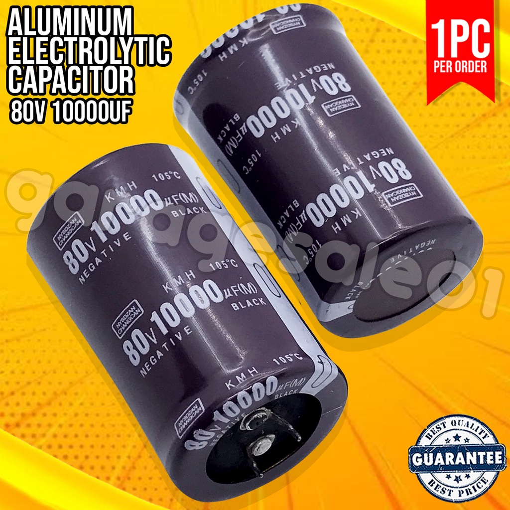 ⚡80V 10000uF Electrolytic Capacitor Filter Current Condenser For Audio ...
