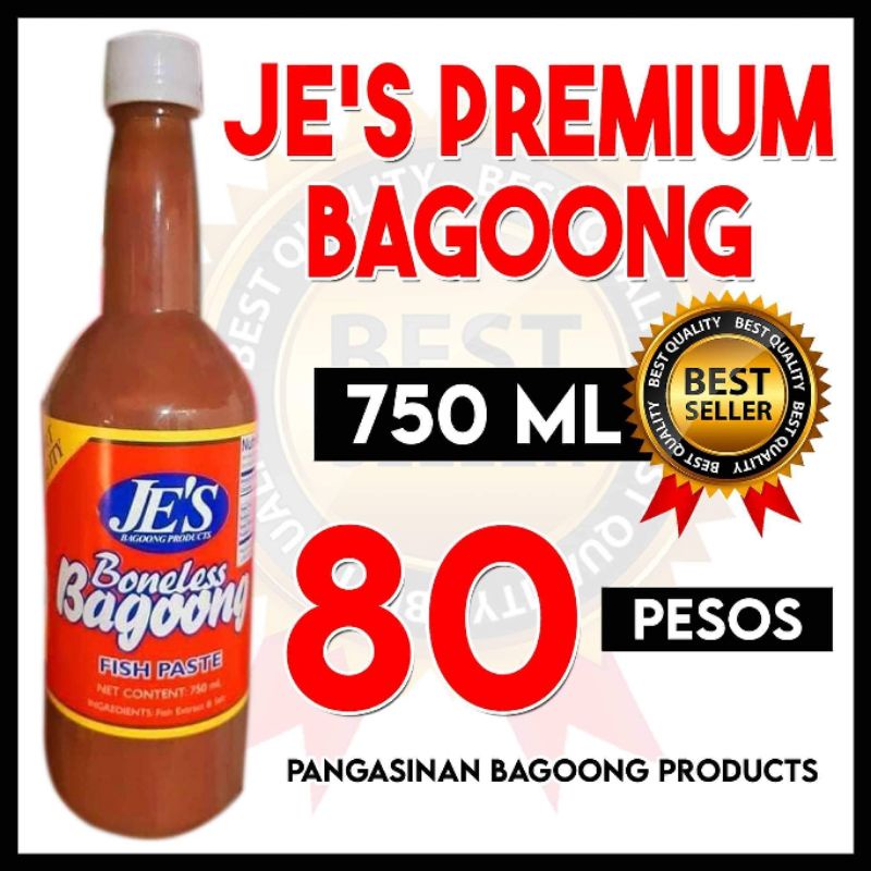 JES Premium Boneless Bagoong ISDA 750ML | Shopee Philippines