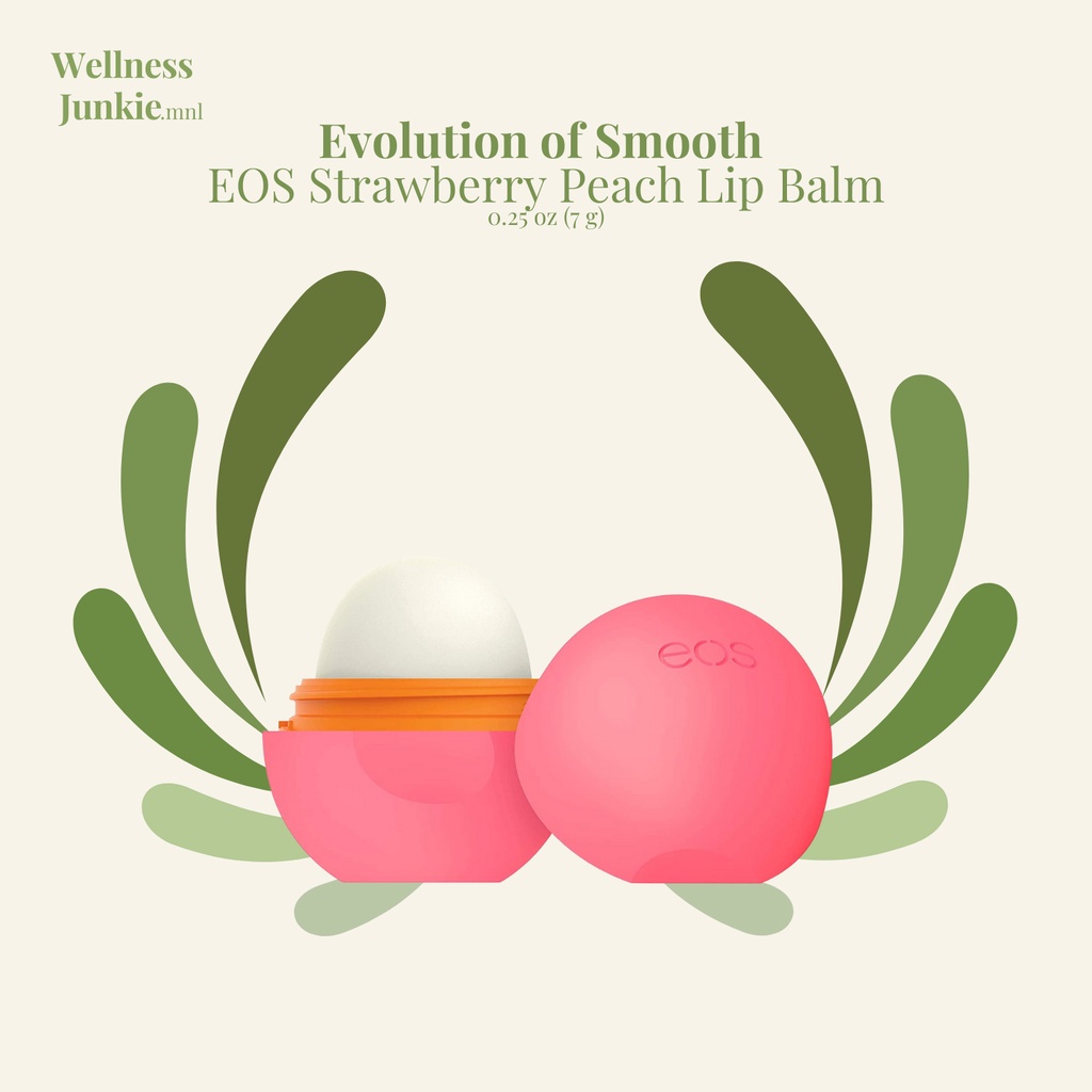 EOS Strawberry Peach Super Soft Shea Lip Balm , 0.25 oz (7 g) | Shopee ...
