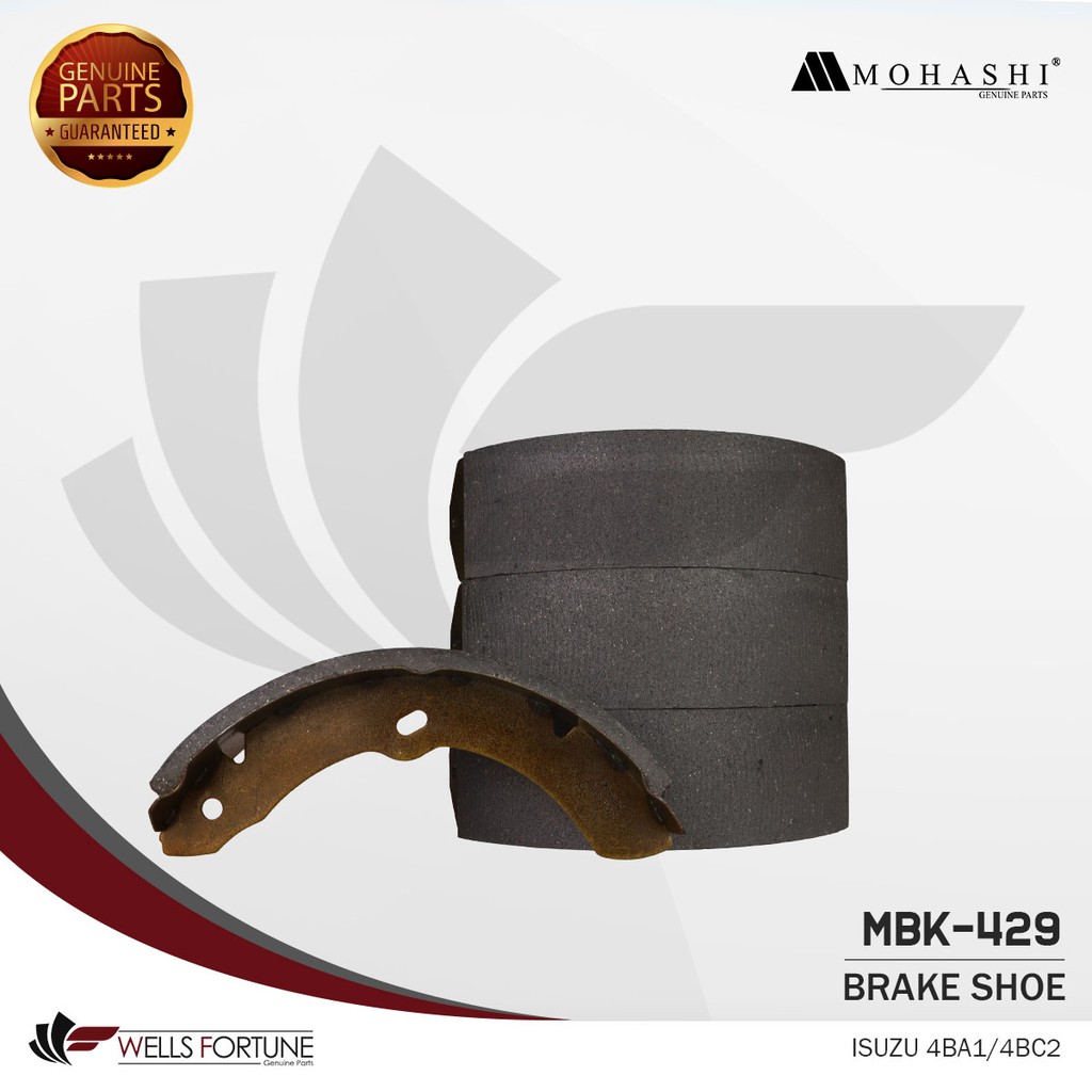 ISUZU 4BA1 / 4BC2 FRONT & REAR MOHASHI BRAKE SHOE MBK-429 (4PCS ...