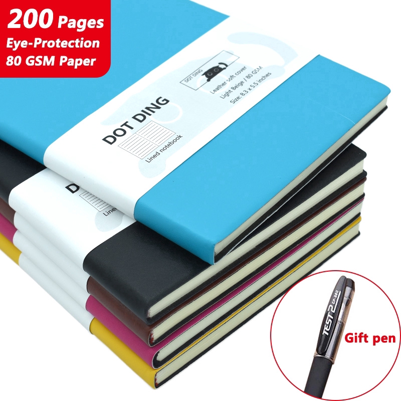 A5&A6 Notebook Planner Lined Inner Soft PU Leather Cover Diary 200 ...