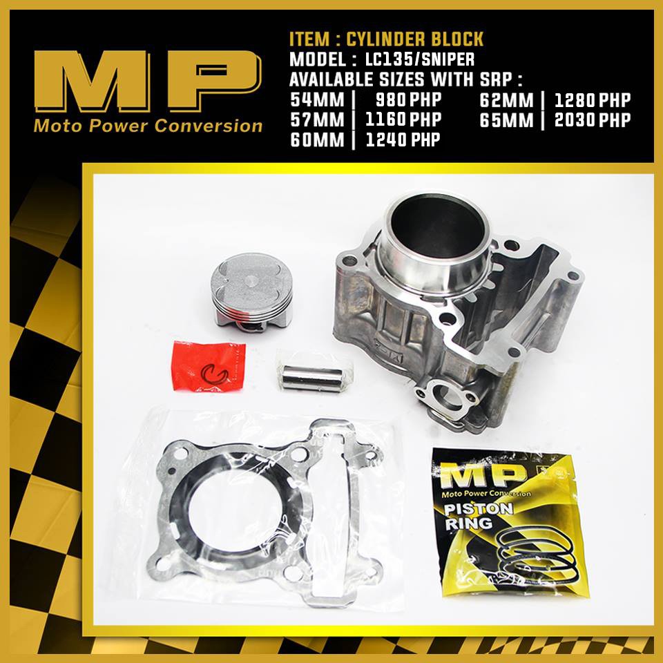 MP Cylinder Block SNIPER 135/MX 135/CLASSIC (54STD/57/60/62/65) (STEEL ...