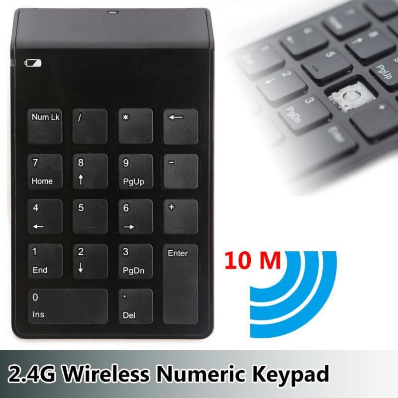 10 Meters 2.4GHz Wireless Numeric Keypad Numeric Keypad Numeric Keypad ...