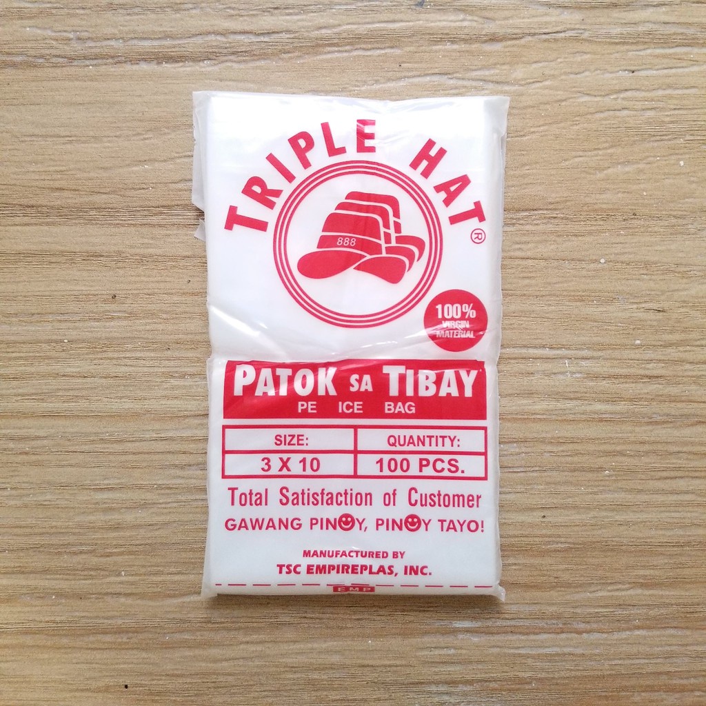 Plastic Ice Bag Patok Ice Candy Bag Plastic Shure Triple Hat | APPROX ...