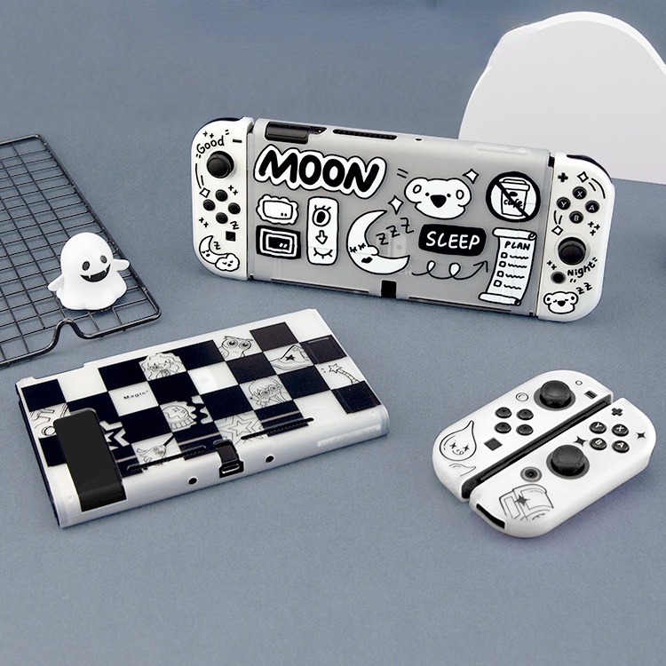 Nintendo Switch Oled Protective Case Split Transparent Frosted Silicone ...