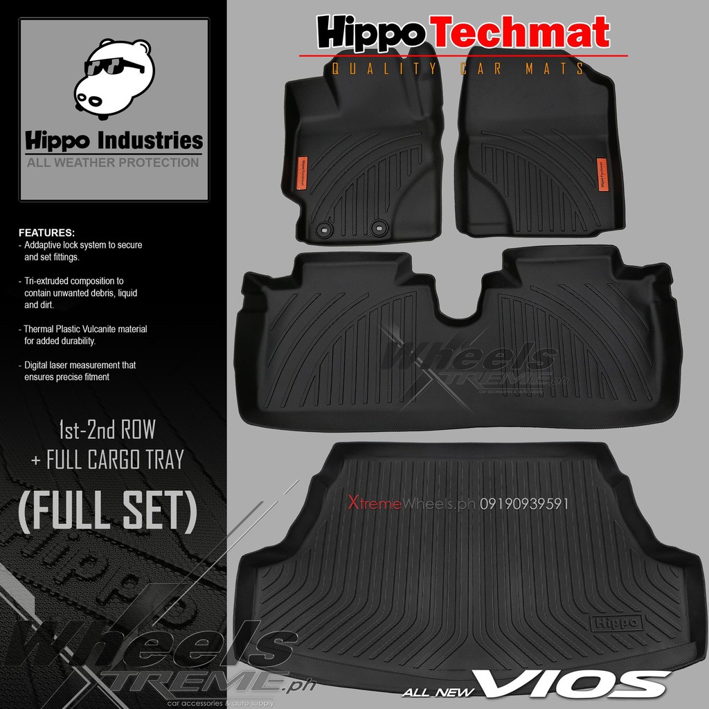 Vios J E G V XE XLE 2015 to 2025 Hippo Techmat Thailand Deep Dish Floor ...