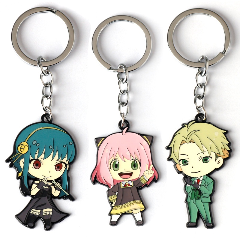 Anime SPY X FAMILY Key Chain Cartoon Loyor Anya Yor Figure keychains ...