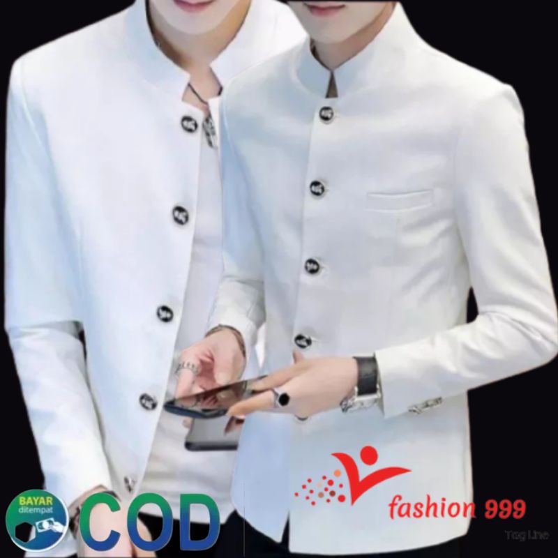 HITAM PUTIH The Newest Adult Men's Plain Jacket/semi Black And White ...