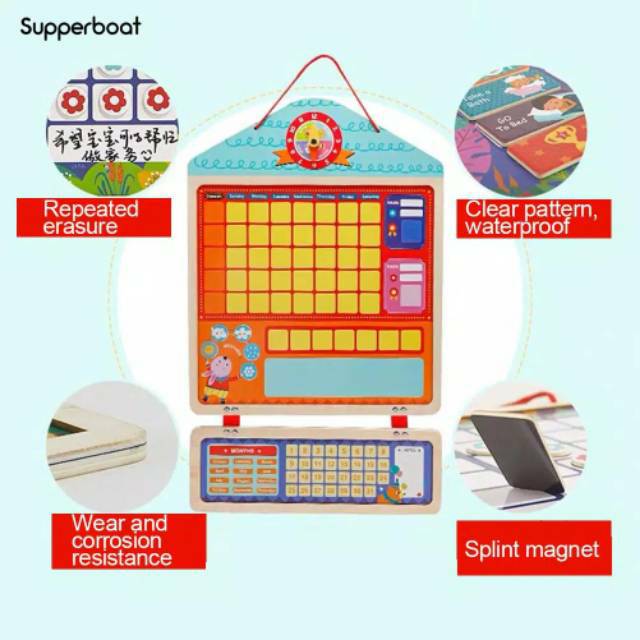 Magnetic reward chart Children's Discipline responsibility Magnetic ...