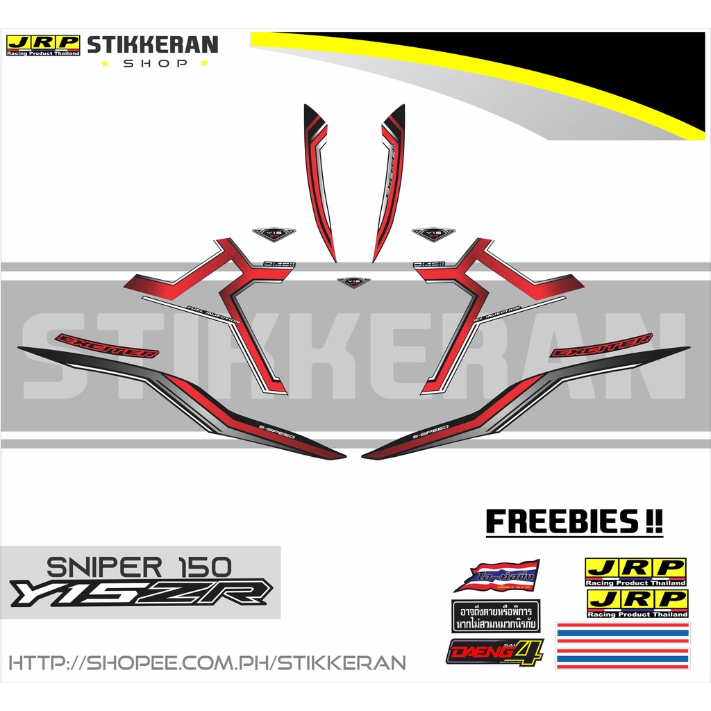 SNIPER 150 / Y15ZR / LC 150/ EXCITER MALAYSIAN DECALS SET Y16 DESIGN ...