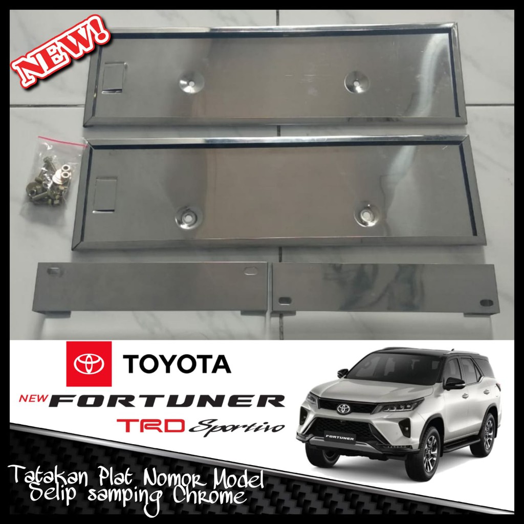 CHROME SIDE CLIP MODEL NUMBER PLATE FOR TOYOTA NEW FORTUNER CARS ...