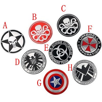 Aluminum Avengers SHIELD S.H.I.E.L.D Badge Sticker | Shopee Philippines