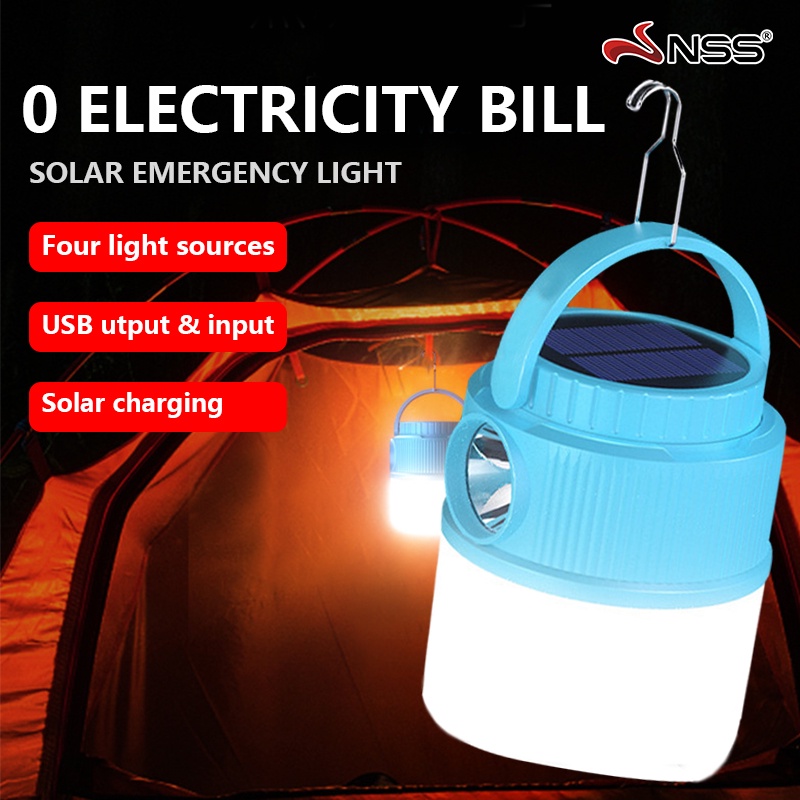 NSS solar emergency light bulb solar camping light portable led outdoor ...