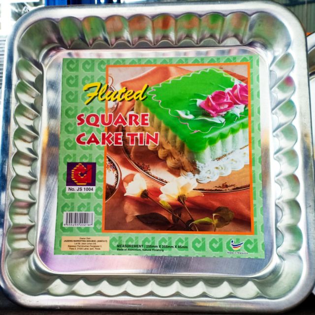 Fluted Square Cake Tin/Galun Square Cake | Shopee Philippines