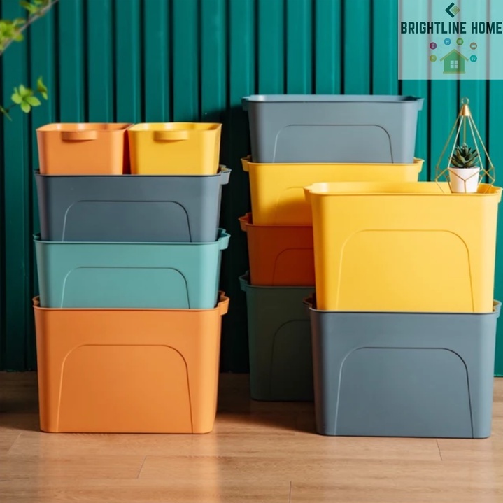 Colored Storage Box Organizer with Handle Japanese Style (For Home ...