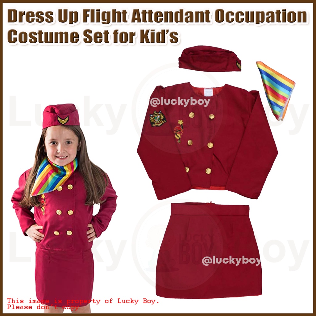 Profession/Career Dress Up Flight Attendant Profession Costume Set for ...