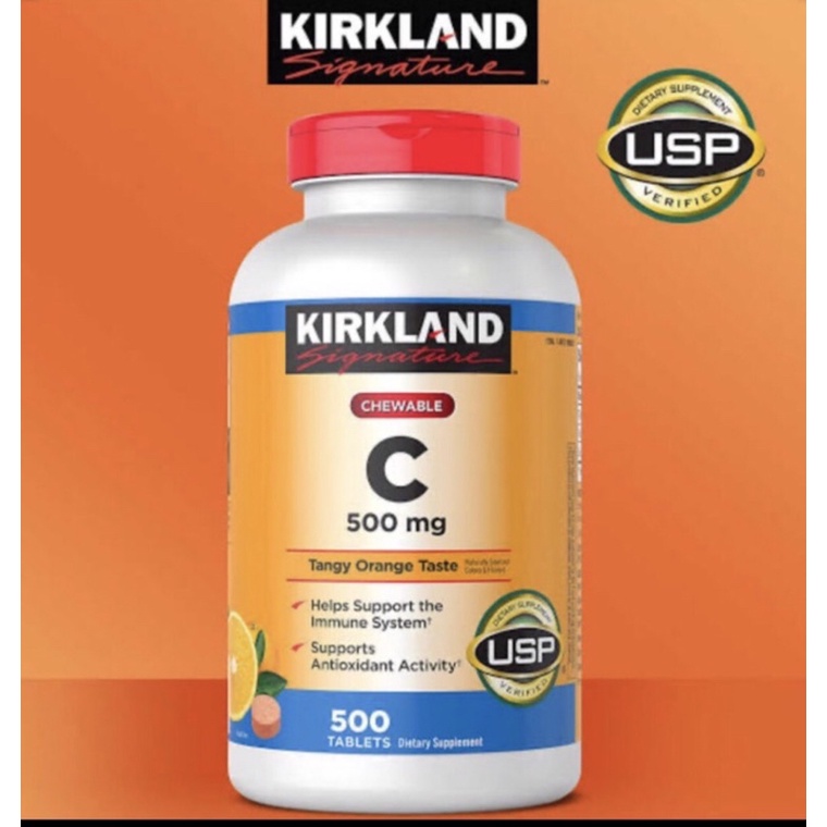 KIRKLAND VIT.C 500mg Chewables 500 tabs exp 1/2027 | Shopee Philippines