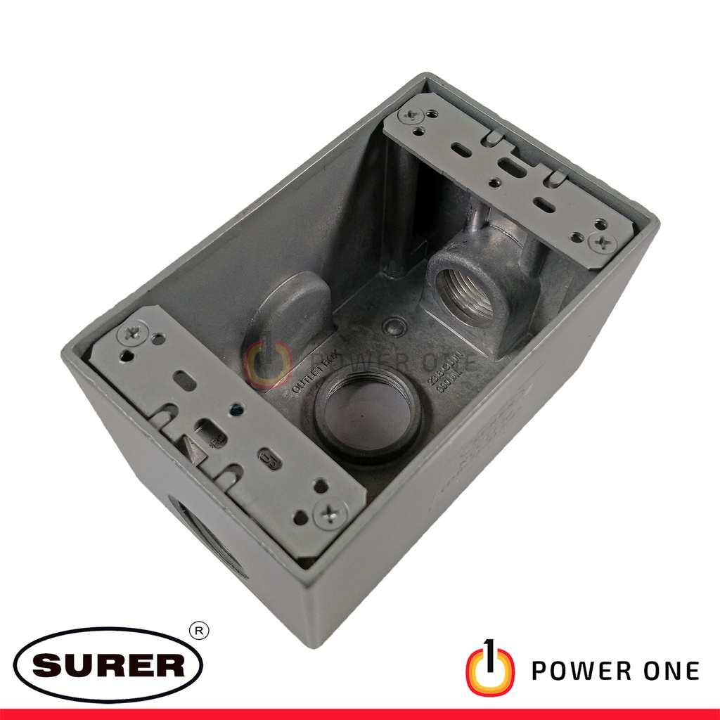 Surer 1134 1 Gang Deep Utility Box, Three 3/4" Holes (1100 Series ...