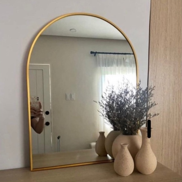 Minimalist Mirror Mini Arc Oval Capsule Round Corners Rectangle Shape ...