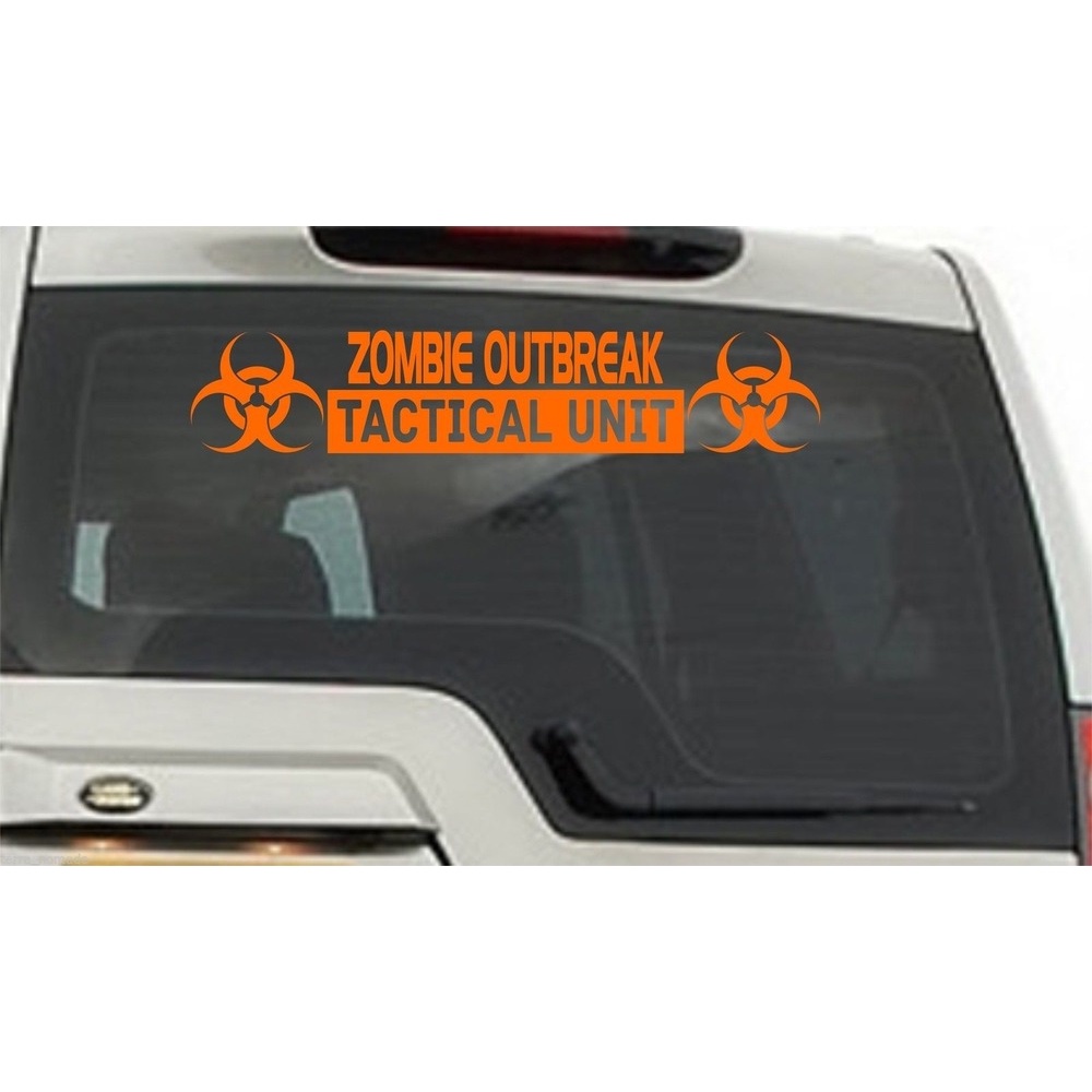 Zombie Outbreak Tactical Unit Sticker, Decal, 4x4, 585mm x 130mm ...