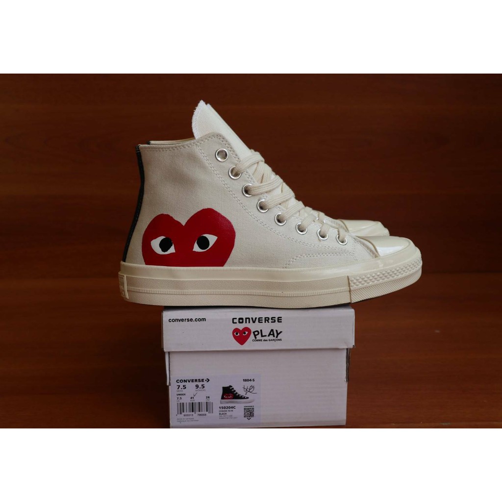 70s HIGH CDG WHITE OFF WHITE FULL TAG Barcode IN VIETNAM CONVERSE ...