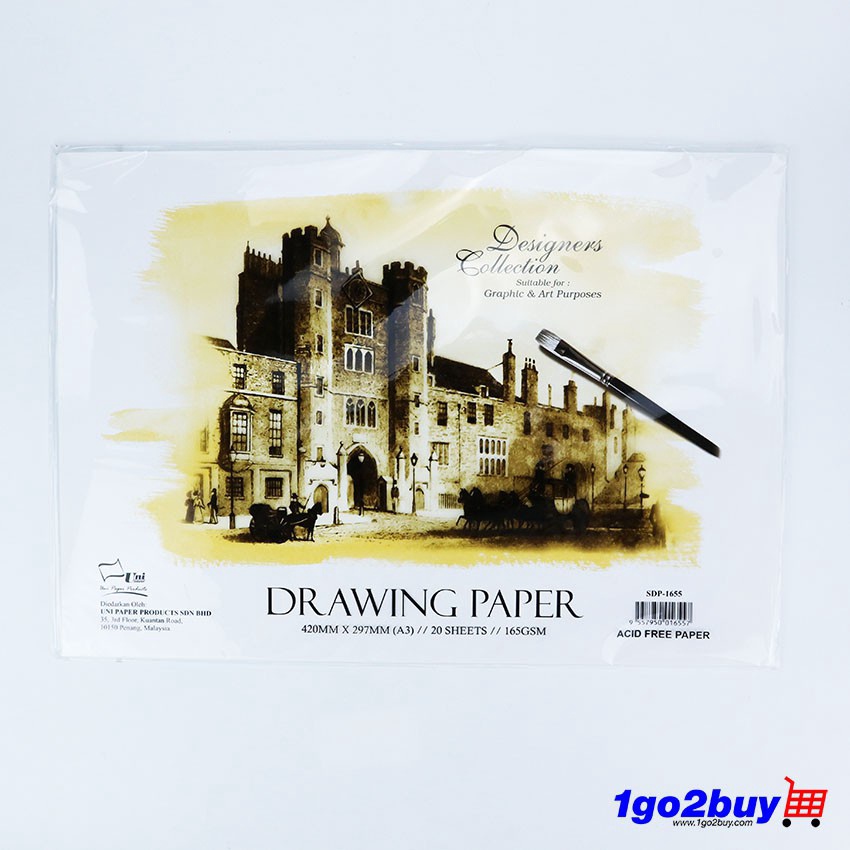 Uni Paper A3 Drawing Paper 20's 165Gsm ( SDP-1655 ) | Shopee Philippines