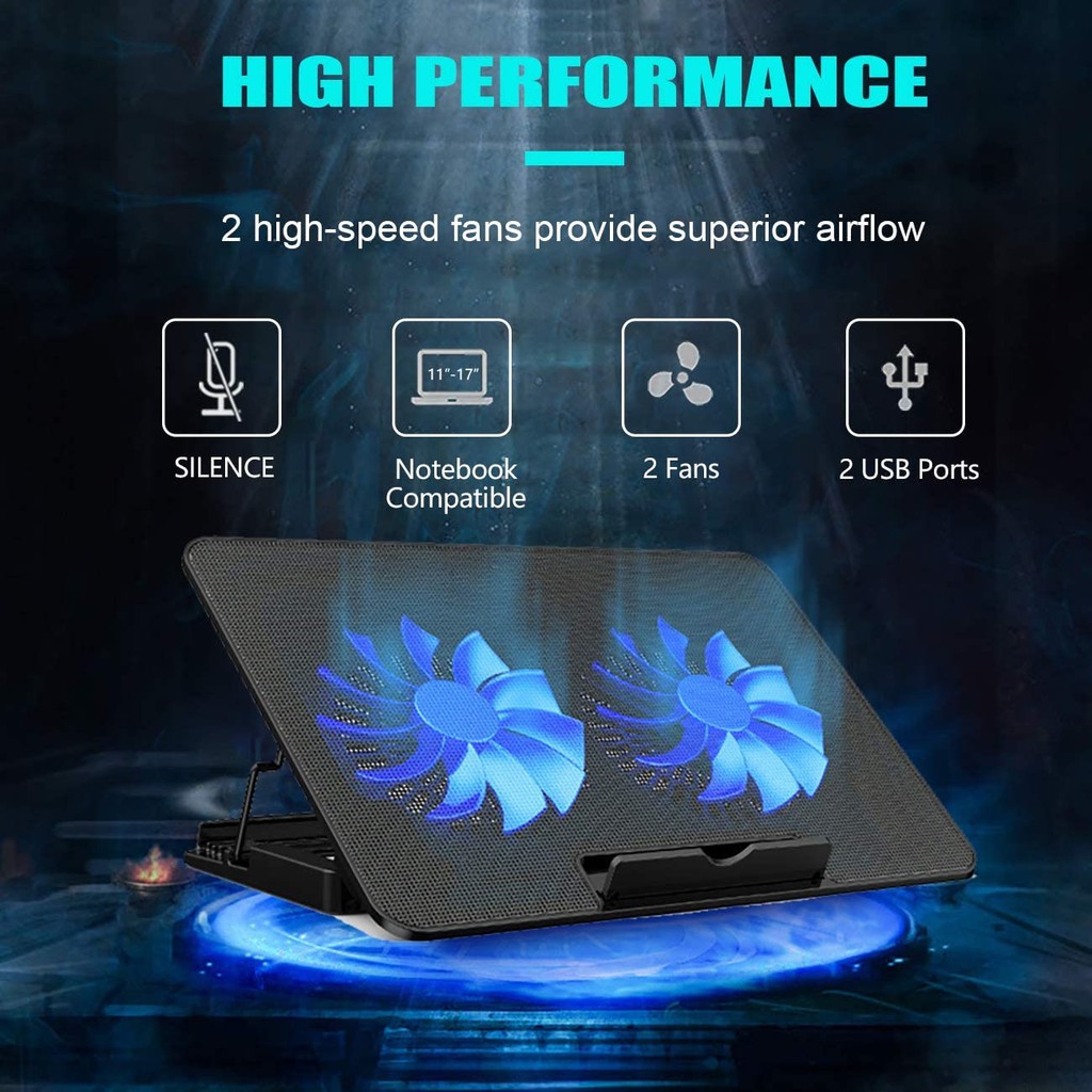 Laptop And Notebook Cooling Pad With 2 Fans At 1400 RPM Laptop Cooling ...