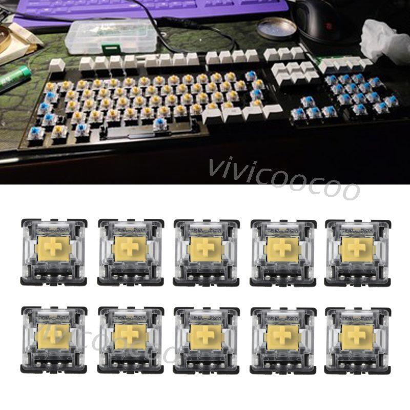 VIVI 10Pcs Mechanical Keyboard Gateron MX 3 Pin Yellow Switch ...